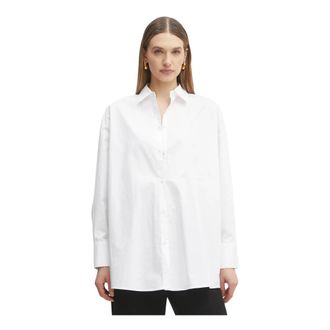 A|X Armani Exchange Chemise D&eacute;contract&eacute;e en Coton - Femme - Blouses et Chemises - Blanc - Taille: 36 FR