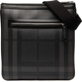 Burberry Hobo Bags - Smoke Check Coated Canvas Beckley Crossbody - Gr. unisize - in Braun - f&uuml;r Damen