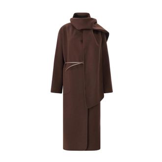 Luisa Cerano Langer G&uuml;rtelmantel - - Coats - Damen - Braun - S