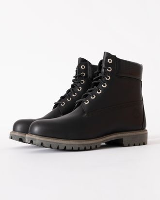 Timberland Premium 6-Zoll Vollnarbenleder wasserdichte Stiefel in Schwarz