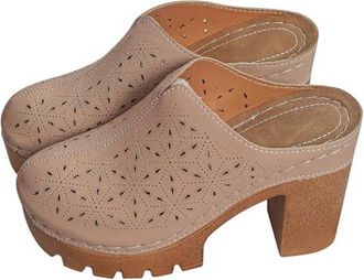 Generic Chaussures creuses &eacute;paisses pour femme - Grande taille - Style r&eacute;tro - Bout &eacute;pais - Tendance et polyvalent - Sandales dext&eacute;rieur pour femme - Taille 4