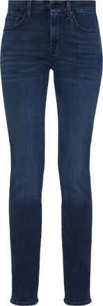 7 For All Mankind Damen Kimmie Straight Bair Park Avenue Jeans, Dark Blue, 29W EU