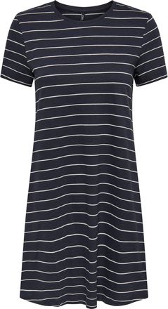 Only Damen Onlmay Life S/S Pocket Dress JRS, Night Sky/Stripes:Cloud Dancer (Nadia), XXS