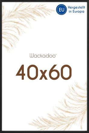 Wackadoo Bilderrahmen 40x60 schwarz Fotowand Fotorahmen mit Glas Holz Picture frame poster