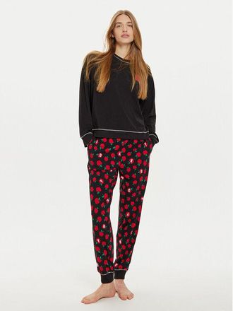 DKNY Pyjama YI90025 Schwarz Regular Fit