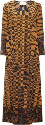 Pierre-Louis Mascia Femme, Robes, Jaune, Taille: 38 FR Trapezio Dress