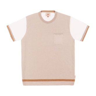 Bob Homme, Pulls, Beige, Taille: XL Tricot &agrave; Manches Courtes et Col Rond avec Poche
