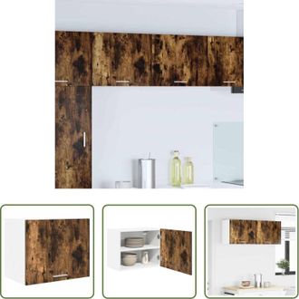 vidaXL vidaXL H&auml;ngeschrank - H&auml;ngeschrank mit T&uuml;r Ger&auml;ucherte Eiche und Wei&szlig; 50 x 31 x 40 cm