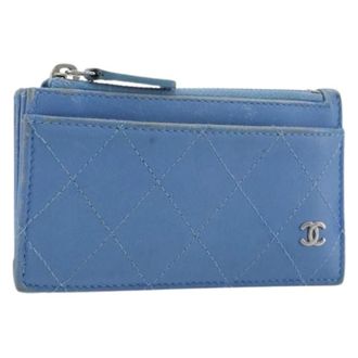 Chanel Porte-monnaie vintage doccasion - Femme - Pre-owned - Bleu - Taille: ONE Size