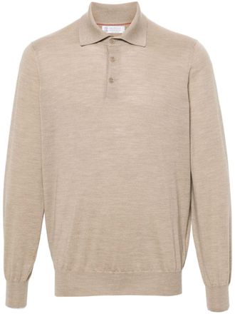 Brunello Cucinelli polo en maille fine - Tons neutres