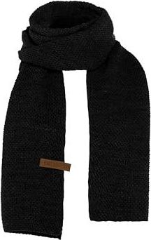 Knit Factory &Eacute;charpe Tricot&eacute;e Jazz - Foulard tricot&eacute; - Ch&acirc;le femme et homme - &Eacute;charpe pour lautomne et hiver - Chauffe-cou - Noir - 30% laine et 70% acrylique - 20