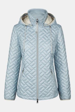Barbara Lebek Steppjacke leichte &Uuml;bergangsjacke oder Fr&uuml;hlingsjacke mit abnehmbarer Kapuze