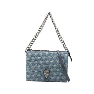 Kurt Geiger Femme, Sacs, Bleu, Taille: ONE Size Kensington Heart Quilted Chain Shoulder Bag