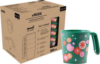 Koziol MUKK Mehrwegbecher, wiederverwendbar, stapelbar, sp&uuml;lmaschinenfest, Gl&uuml;hweinbecher f&uuml;r Weihnachtsm&auml;rkte, 30er Set, max. F&uuml;llmenge 260 ml, Eichstrich b