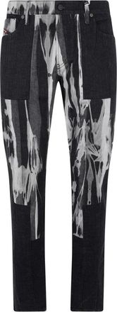 Diesel Homme, Jeans, Noir, Taille: W34 Jean noir &agrave; motif blanc