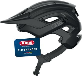 ABUS MTB-Helm Cliffhanger - Fahrradhelm f&uuml;r anspruchsvolle Trails - mit gro&szlig;en L&uuml;ftungs&ouml;ffnungen & TriVider Riemensystem - f&uuml;r Damen und Herren - Schwarz M