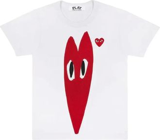 Comme Des Garçons t-shirt à motif coeur signature - Blanc