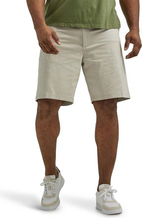 Lee Herren Big & Tall Extreme Motion Flat Front Shorts, Stone, 46, Stein