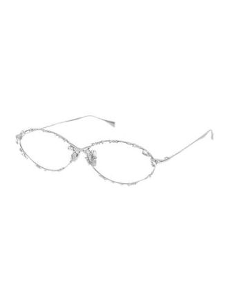 Generic Lunettes de vue ovales orn&eacute;es de strass - Monture m&eacute;tallique fine et scintillante - Lunettes tendance &eacute;l&eacute;gantes pour la d&eacute;coration quotidienne pour fe
