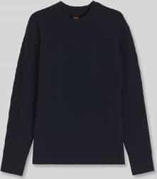 Boss Orange by Hugo Boss Pullover aus Schurwolle mit Zopfstruktur