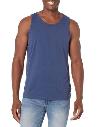 Amazon Essentials Herren Tanktop, Normale Passform, Blau Heide, XL