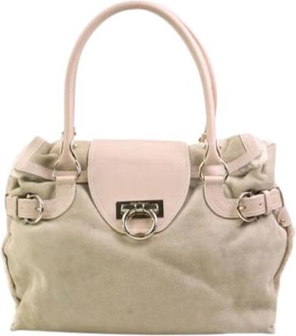 Ferragamo Sac port&eacute; &eacute;paule Pre-owned - Femme - Pre-owned - Beige - Taille: ONE Size