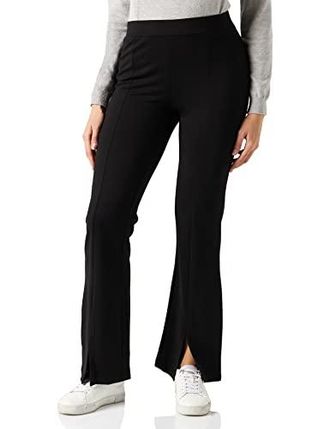 Jacqueline de Yong JDYPRETTY Pantalon &eacute;vas&eacute; &agrave; Fente pour Femme JRS Noos, Noir, Taille M, Noir, M