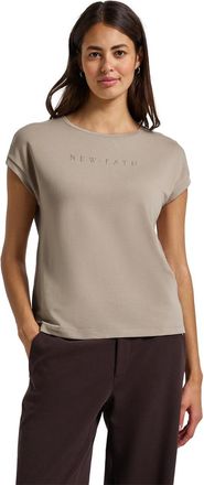 Street One Damen 3227599 T-Shirt mit Glitzerdetails, Morning beige, 40