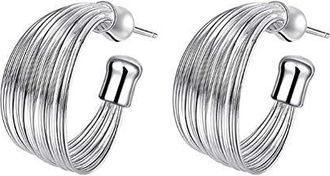 Generic Femmes Multi-Lignes Plaqu&eacute; Ouvert Semi Cerceau Oreille Dormeuses Bijoux Cadeau De Haute Qualit&eacute;Op&eacute;ration Facile