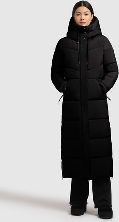 Khujo Steppmantel KHUJO SHIMANTA5, Damen, Gr. XS, schwarz, 100% Polyester, unifarben, eingesetzt elastischer Bund mit Klettverschluss, M&auml;ntel Steppmantel, T