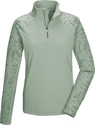 Killtec Damen Funktionsshirt/Fleeceshirt mit Stehkragen und Rei&szlig;verschluss KSW 56 WMN FLX SHRT, helles Salbei, 42, 43458-000