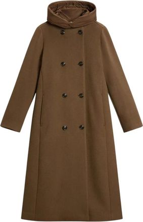 Woolrich Melton Wollmantel - - Coats - Damen - Braun - S