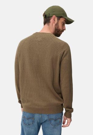 Camel Active Strickpullover mit Rundhalsausschnitt Langarm Markenlogo