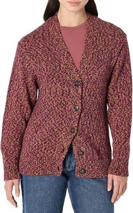 Amazon Essentials (S&eacute;lection de Demi) Cardigan &Eacute;pais Boutonn&eacute; Multicolore, Coupe Surdimensionn&eacute;e Femme, Bordeaux Jasp&eacute;, XXS