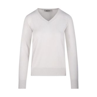 Max Mara Femme, Pulls, Blanc, Taille: 38 FR Idoneo Pull ras du cou