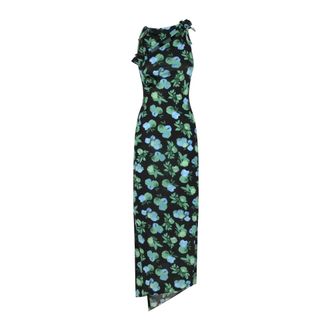 Coperni Asymmetrisches Blumenkleid - - Dresses - Damen - Mehrfarbig - XS