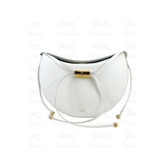 Furla Femme, Sacs, Blanc, Taille: ONE Size Moonstone M Shoulder Bag