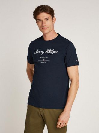 Tommy Hilfiger T-Shirt SCRIPT LOGO TEE mit aufgesticktem Logo