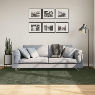 vidaXL Vidaxl - Teppich huarte Kurzflor Weich und Waschbar Waldgr&uuml;n 160x230 cm