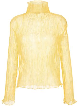 Ellery blouse &agrave; design fronc&eacute; - Jaune