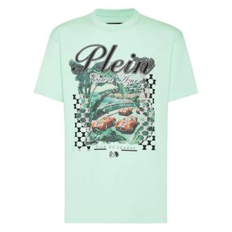 Philipp Plein Homme, Tops, Vert, Taille: L T-shirt Round Neck Cote D Azur