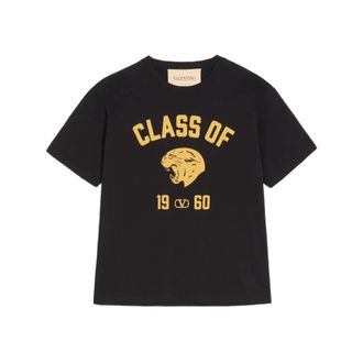 Valentino Panther Print T-Shirt - - Tops - Herren - Schwarzk - L