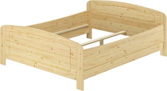 Erst-Holz Extra hohes Massivholzbett 200x200 Doppelbett Zubeh&ouml;r w&auml;hlbar V-60.44-20, Ausstattung: Federholzrahmen und Matratze inkl