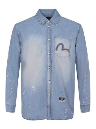 Evisu Hemd - Helles Jeansblau