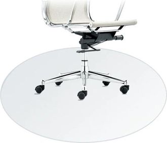 Generic Bürostuhl Unterlage Bodenschutzmatte für Schreibtischstuhl Fußbodenschutz Bürostuhl Schutzmatte(Transparent,rund,Stärke: 1,0 mm)(Transparent,100 cm)