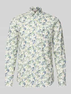 Fynch-Hatton Slim Fit Freizeithemd mit Button-Down-Kragen Modell Slub