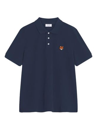Maison Kitsun&eacute; Fox Head Poloshirt - Blau
