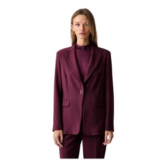 Fracomina Einknopf-Blazer - - Jackets - Damen - Lila - XS