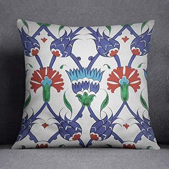 Bonamaison Le Jardin du Lin Kissenhüllen, Cotton, Mehrfarbig, 45x45