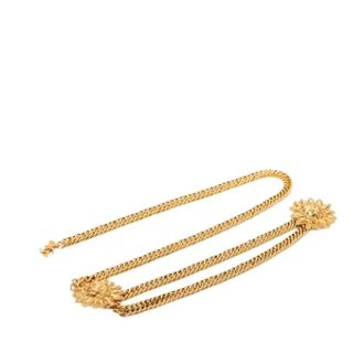 Chanel Ceinture en m&eacute;tal pr&eacute;-poss&eacute;d&eacute;e - Femme - Pre-owned - Jaune - Taille: ONE Size